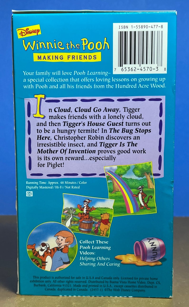 Vintage 1990’s Disney Winnie the Pooh Making Friends Learning - Etsy