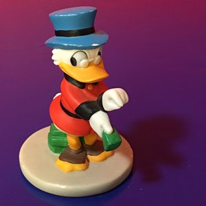 Vintage Disney Character “uncle Scrooge” Mini Porcelain Figurine - Etsy