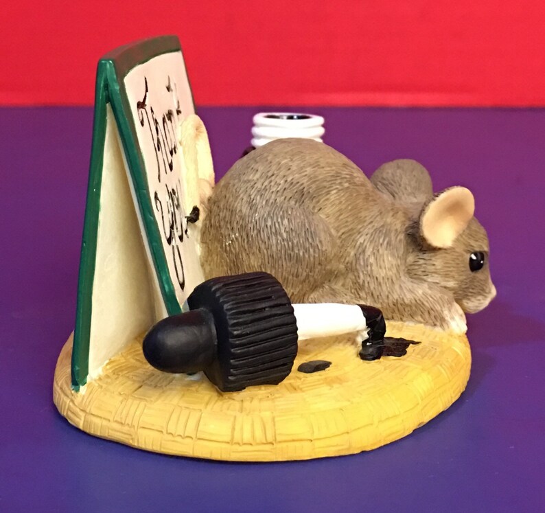 Vintage Charming Tails Writing Mouse Black Ink thank You - Etsy
