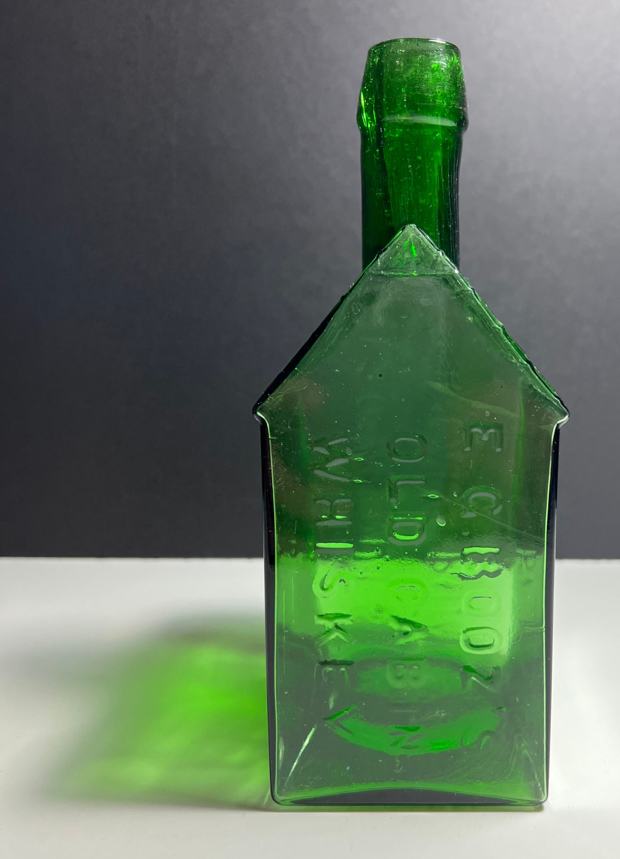 Vintage 1960s E.G. Boozs Old Cabin Whiskey Blown Glass House Shaped ...