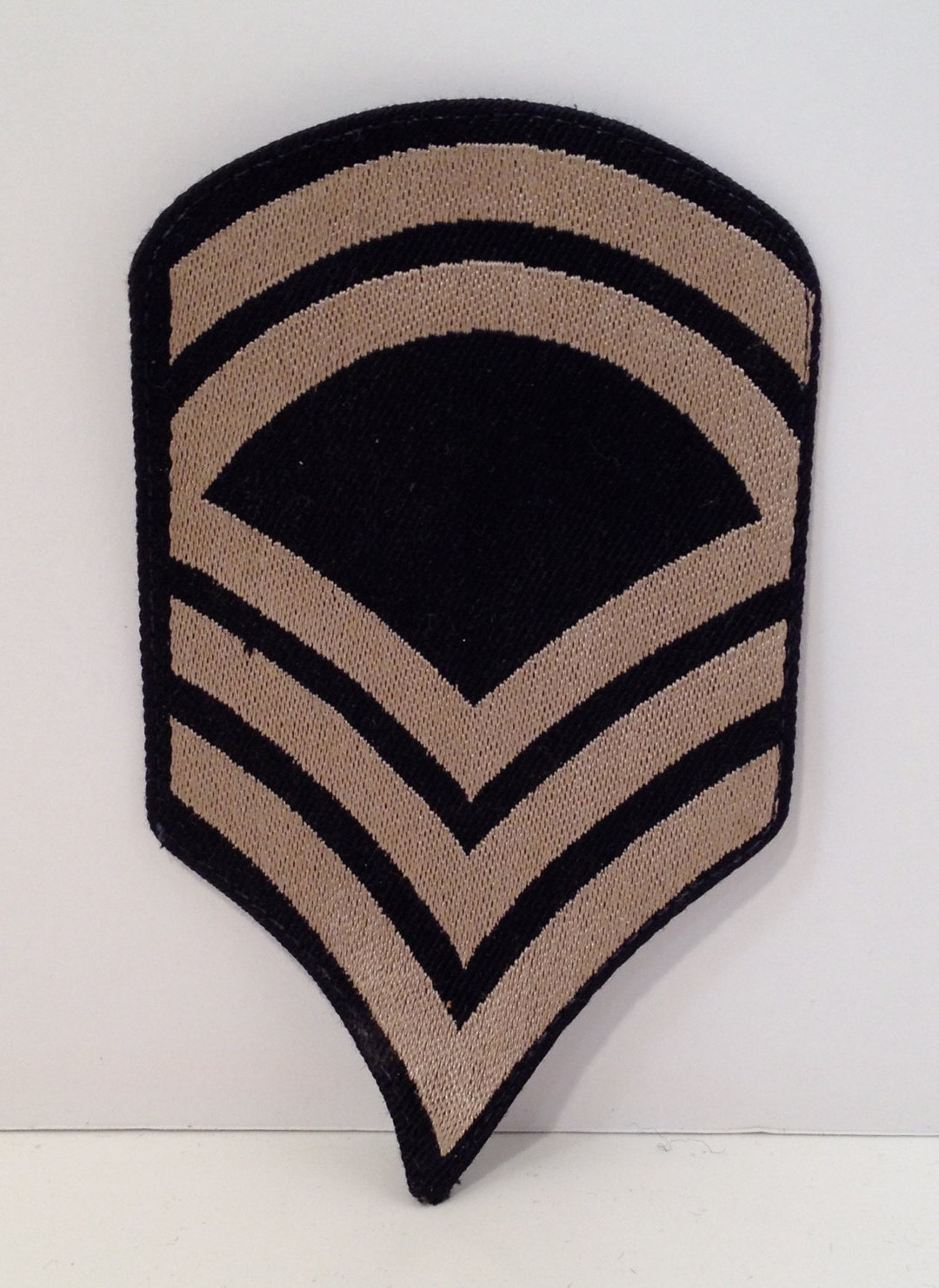 Vintage Black & Grey Army/navy Shield Embroidered Patches 2 Pc Set - Etsy