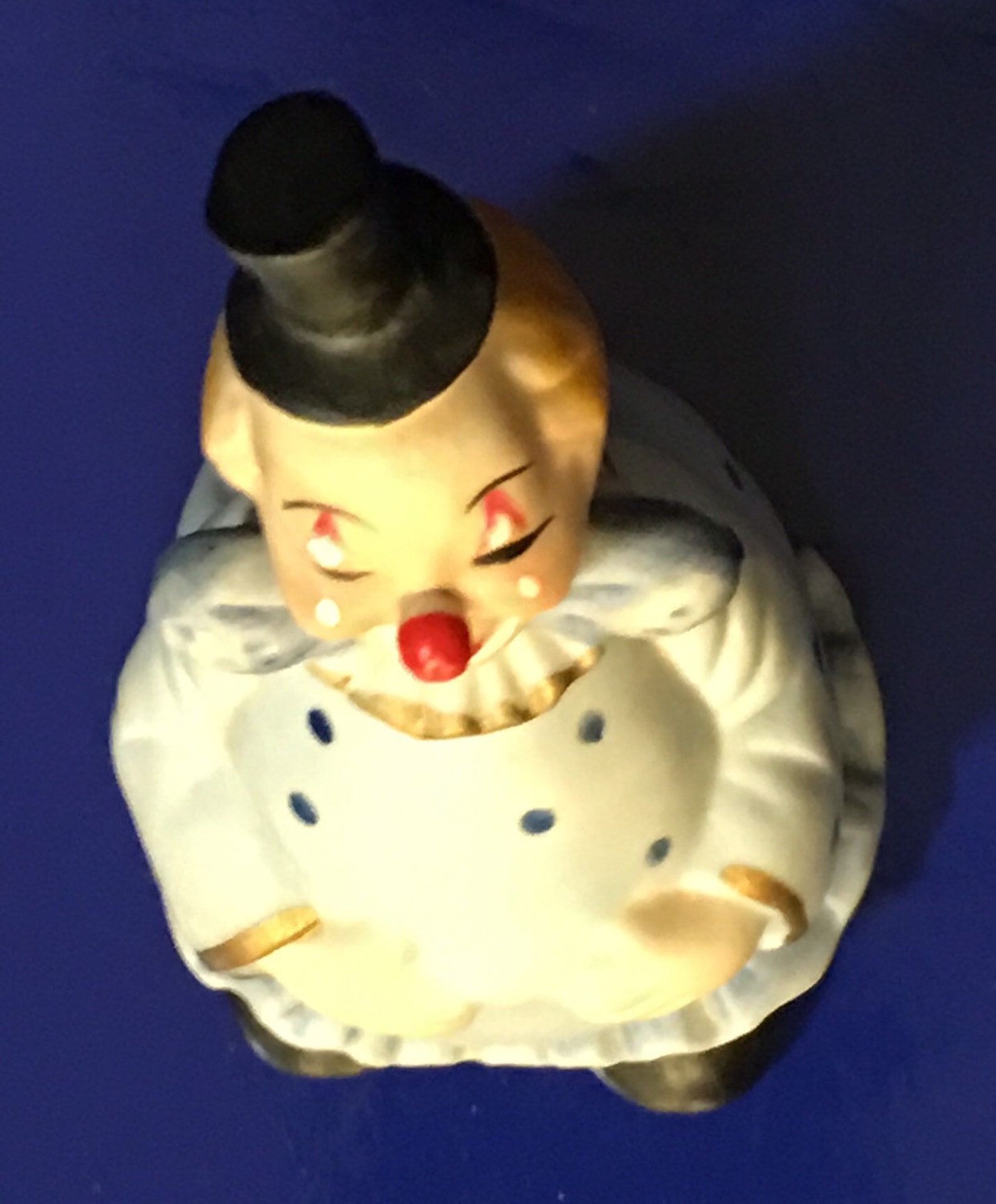 Vintage Adorable Goofy Fat Warm Smiling Clown in Blue Polkadots With ...