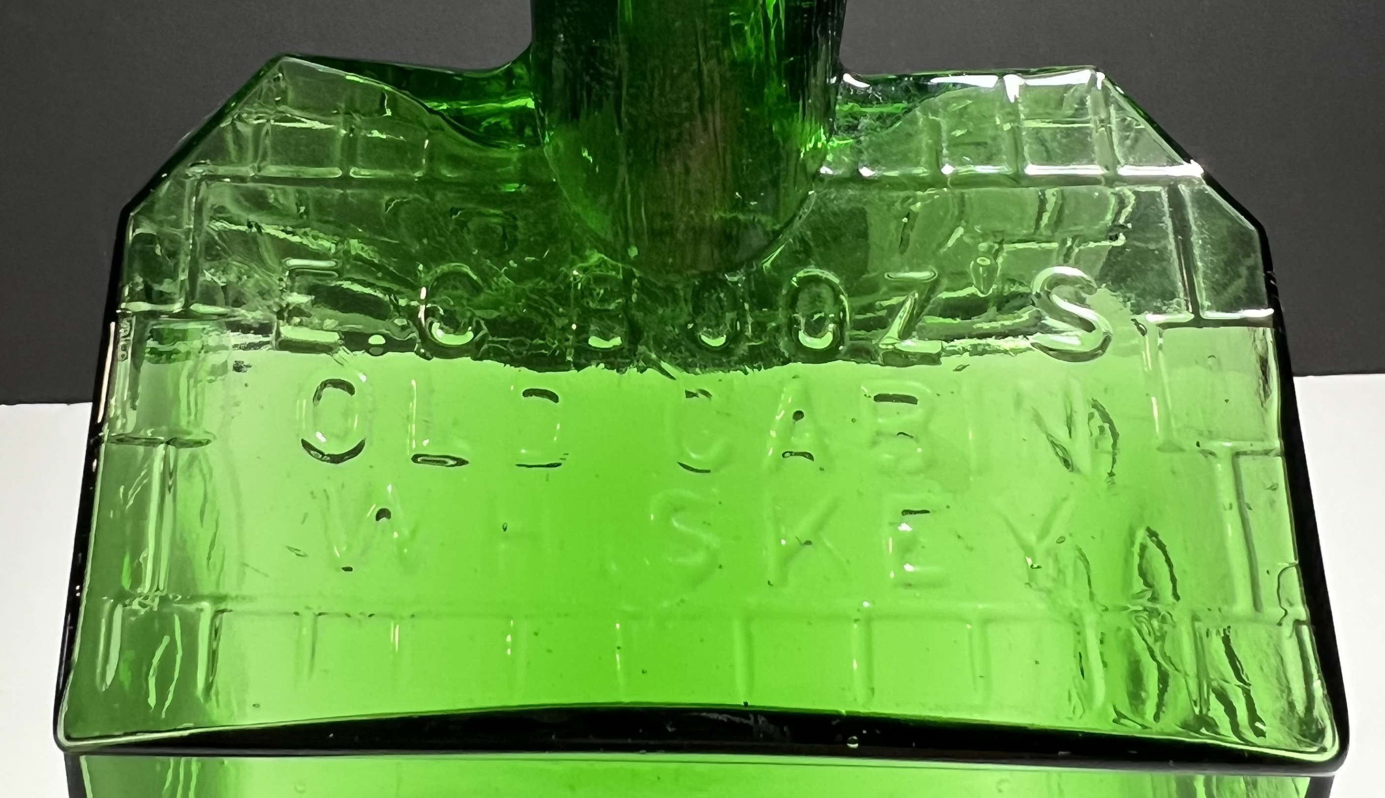 Vintage 1960s E.G. Boozs Old Cabin Whiskey Blown Glass House Shaped ...