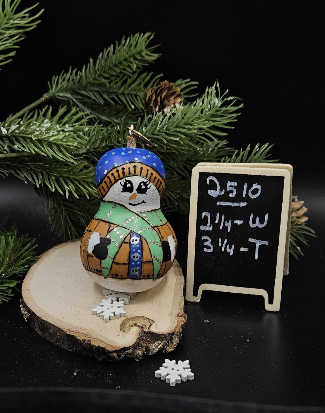 Snowman Gourd Ornament. Whole Miniature Gourds That Will Melt Your ...