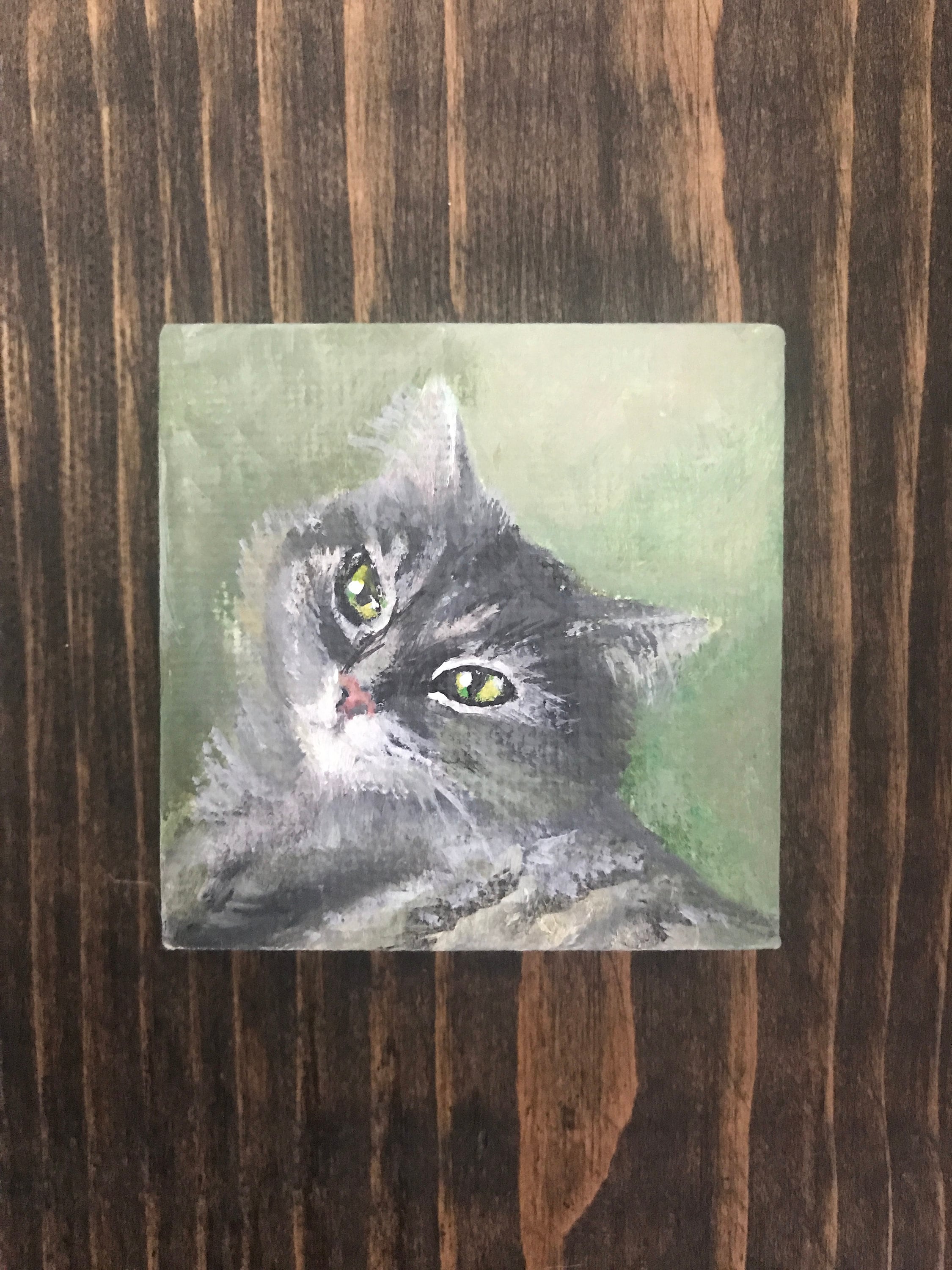 Cat Portraits Custom Tiny Paintings Miniature Painting on | Etsy