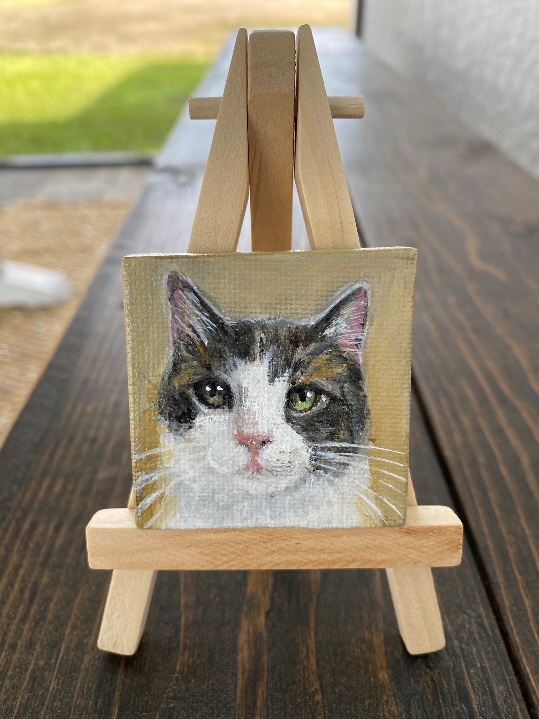 Cat Portraits, Cat Art, Custom Mini Pet Paintings, Miniature Painting ...