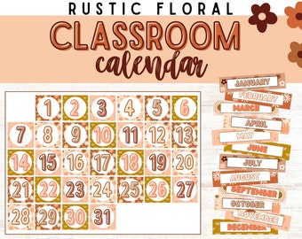 Classroom Calendar Printable - Etsy