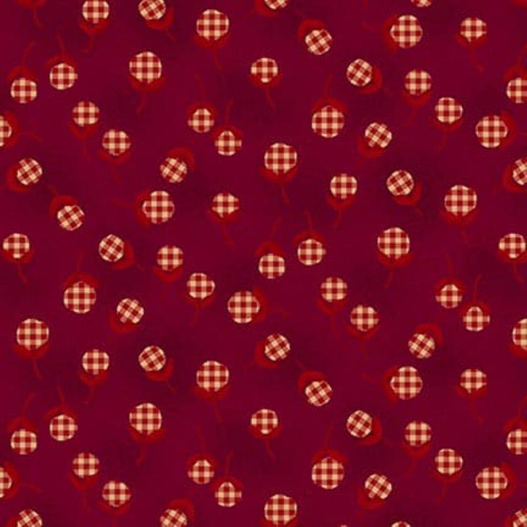 Garnets & Gingham by Kim Diehl - Garnet Gingham Buds (1342-88) - Etsy