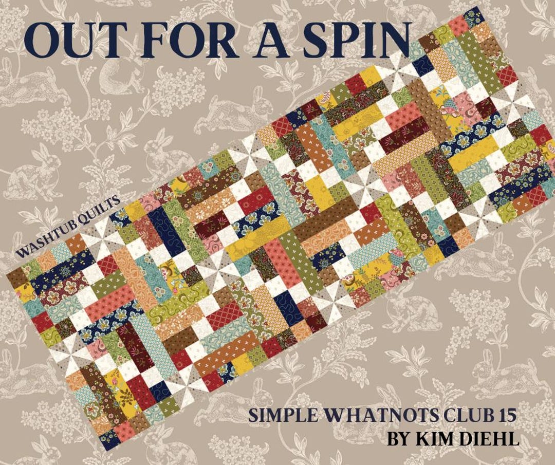 Out for a Spin Quilt Kit by Kim Diehl | Simple Whatnots Club 15 - Etsy