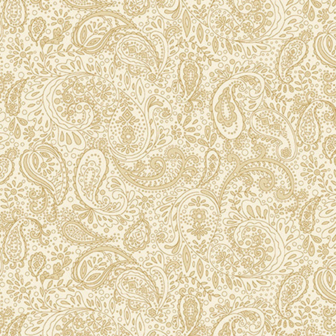 Butter Churn Basics Cream Paisley 1444-44 - Etsy