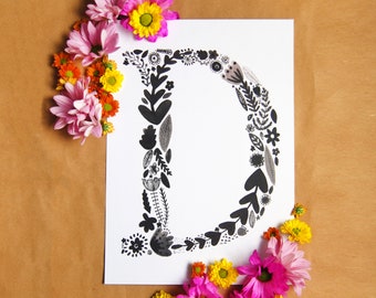 D Floral Print - Etsy
