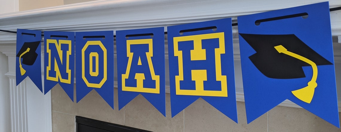 Graduation Banner Large Graduation Banner With Varsity Letters Perfect ...