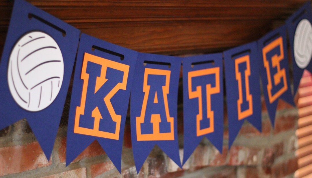 Personalized Sports Banner Volleyball, Basketball, Tennis, Football ...