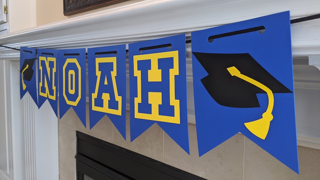 Graduation Banner Large Graduation Banner With Varsity Letters Perfect ...