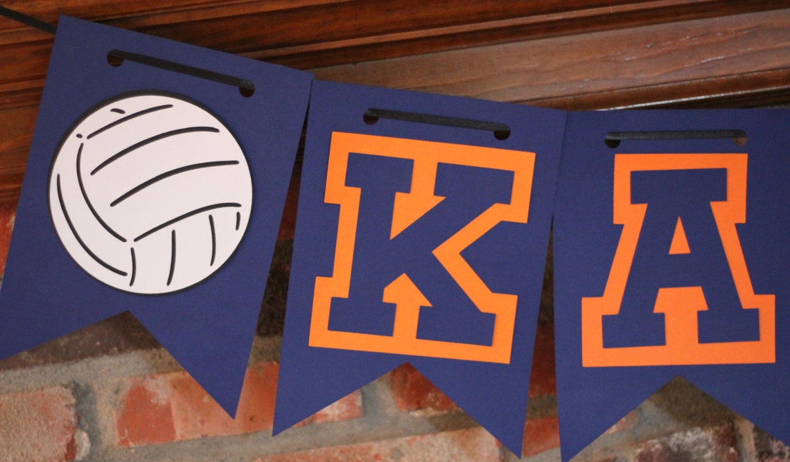 Personalized Volleyball Banner for Volleyball Player Birthday | Etsy