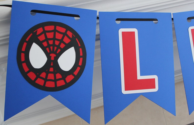 Personalized Spiderman Banner Spiderman Birthday Banner - Etsy
