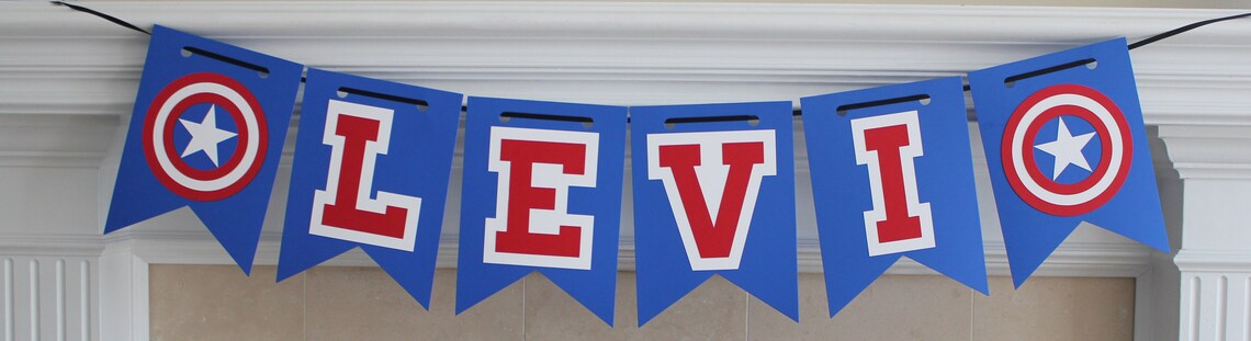 Personalized Captain America Banner Captain America Birthday - Etsy