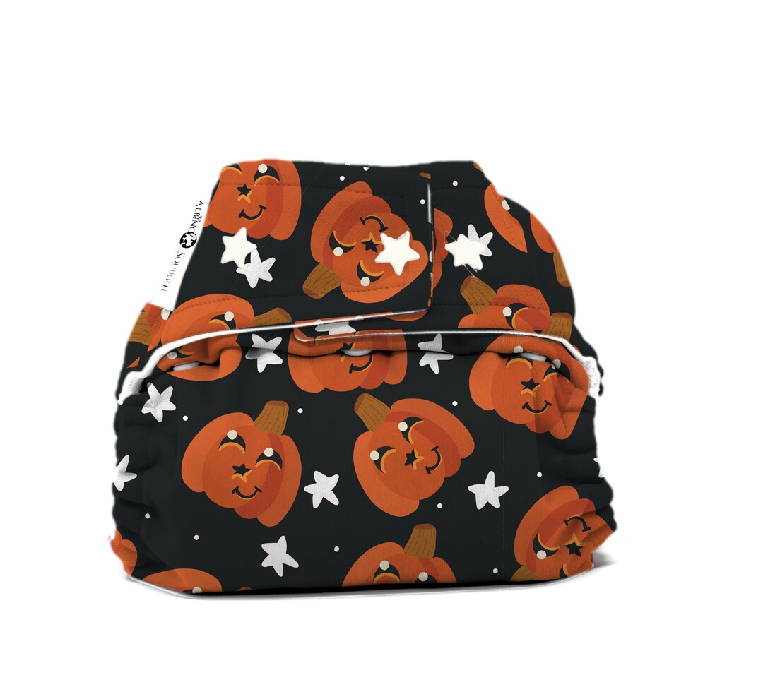 Halloween Jack O Lantern Cloth Diaper Cover or Pocket Diaper (one Size ...
