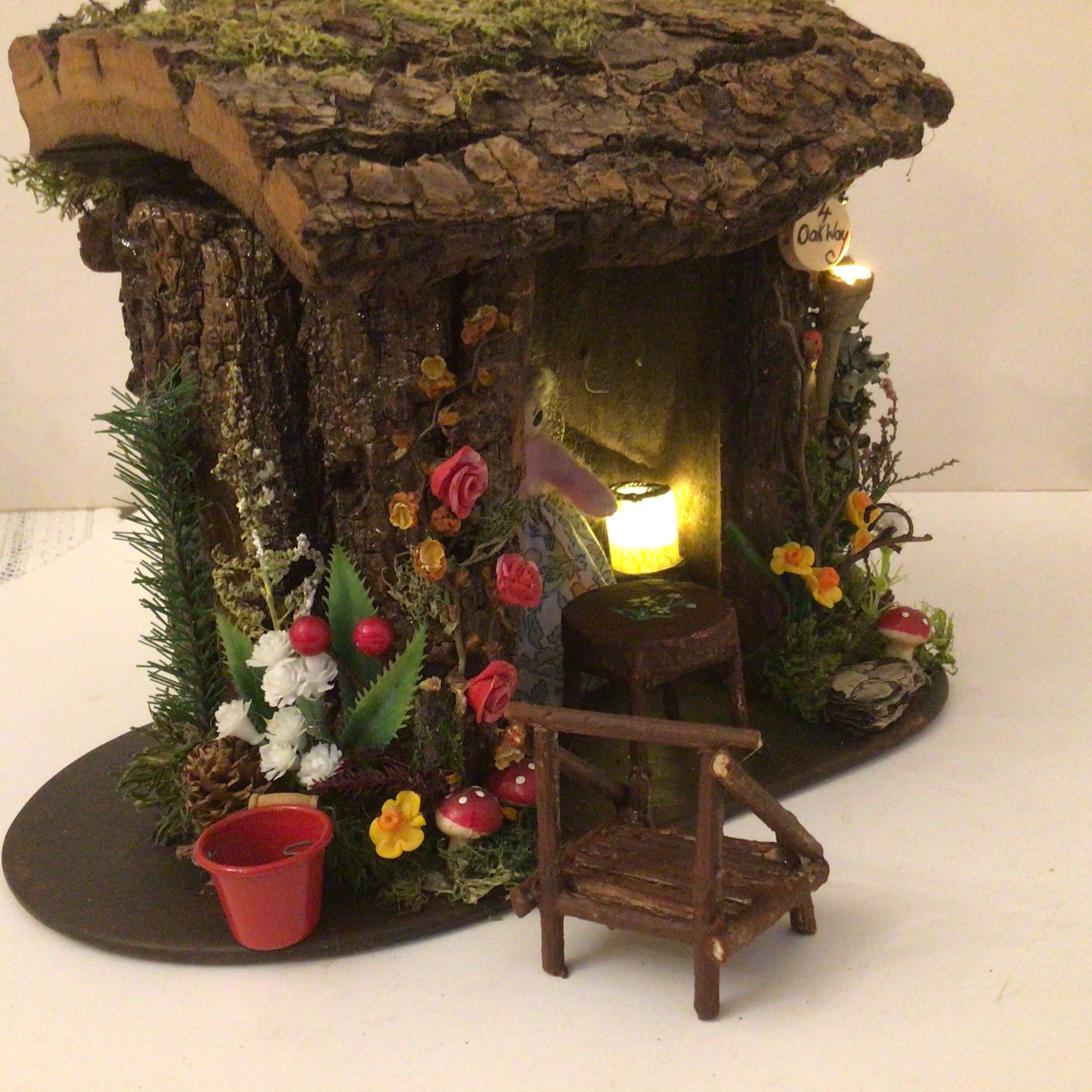 Handmade fairy house with lights | Etsy