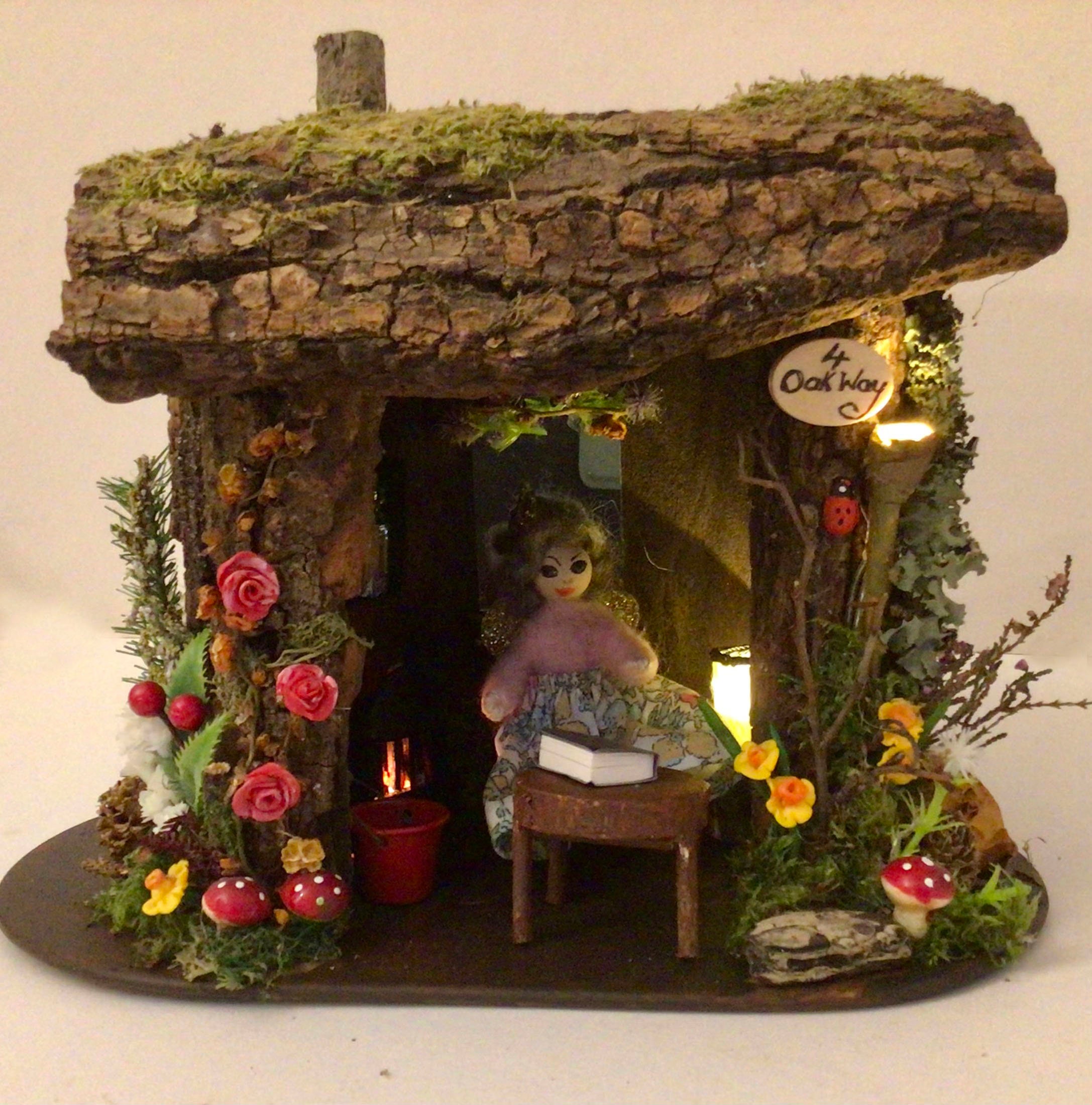 Handmade fairy house with lights | Etsy