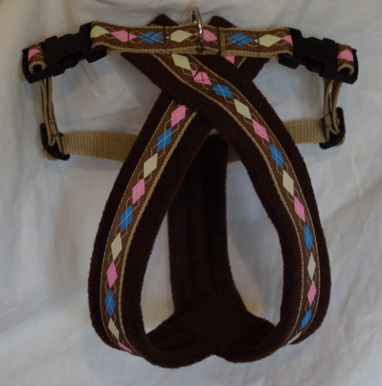 Dog Harness Fleece Lined With Matching Lead Options Argyle | Etsy