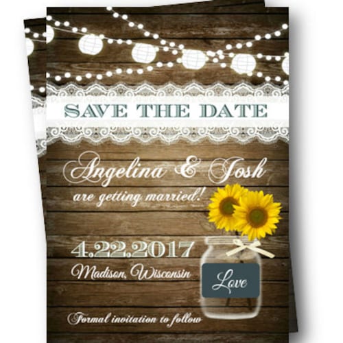 Rustic Save the Date Card Printable Editable Template | Etsy