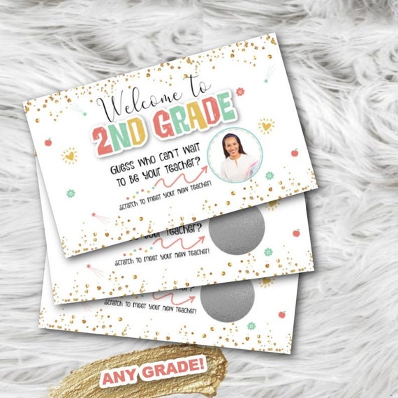 Meet the Teacher Scratchoff Lottery Ticket Postcards Scratch - Etsy