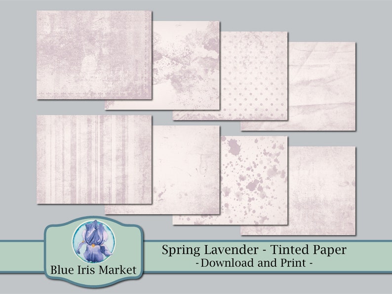 Spring! Grungy Tinted Paper Pack Volume 1; 40 Letter Size Pages ...