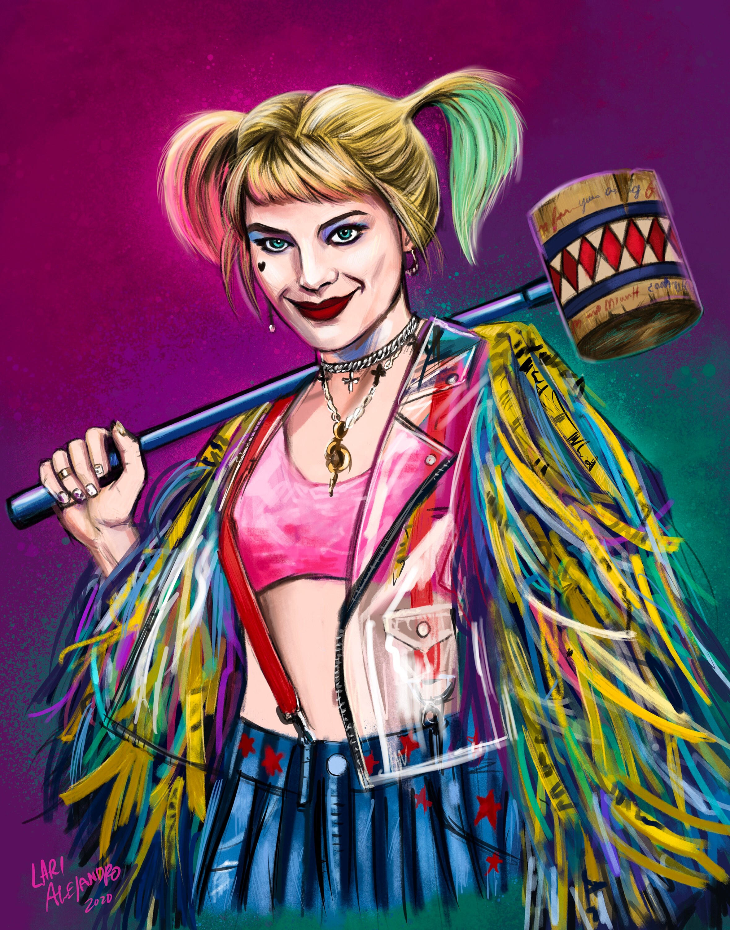 Harley Quinn, Artwork, Illustration, DC Comics, Digital, Art Print ...