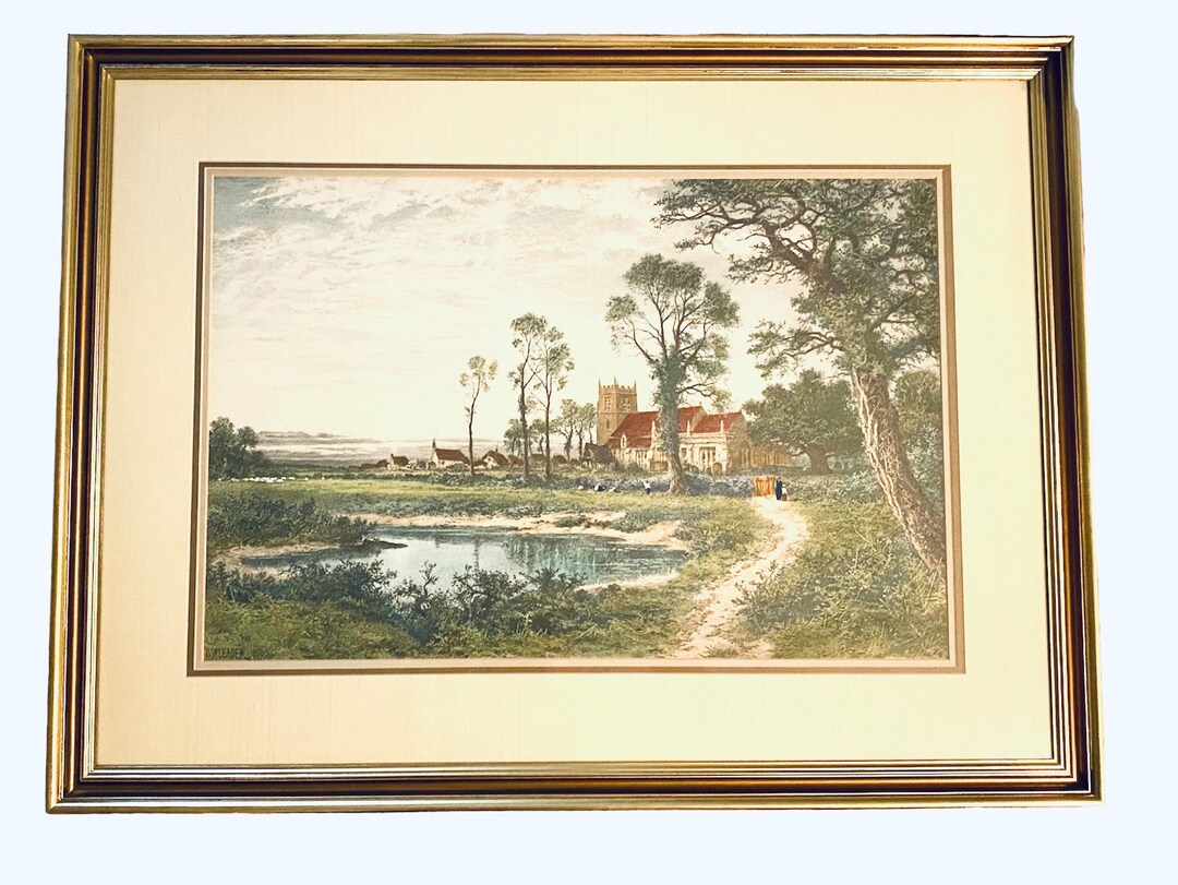 Signed B.W. Leader 1902 Landscape Print - Etsy
