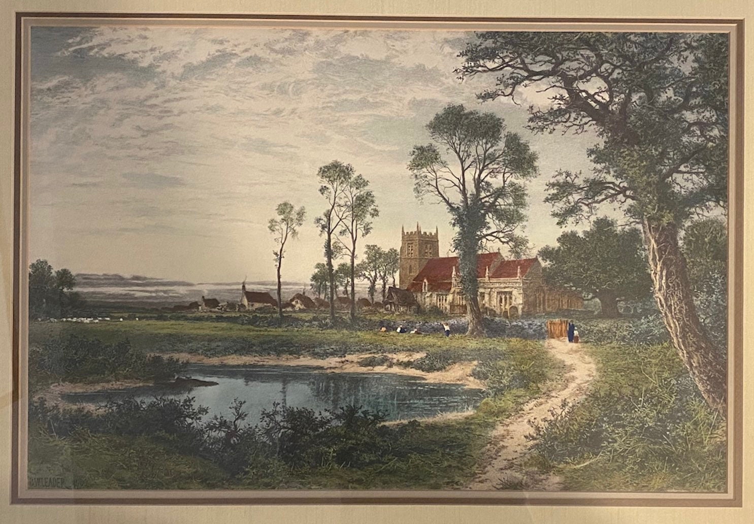 Signed B.W. Leader 1902 Landscape Print - Etsy