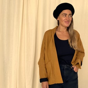 Short Quilted Jacket / Cinnamon / Batwing / 100% Cotton / Jacket With ...