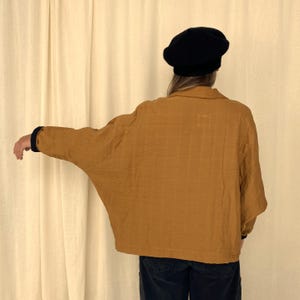 Short Quilted Jacket / Cinnamon / Batwing / 100% Cotton / Jacket With ...