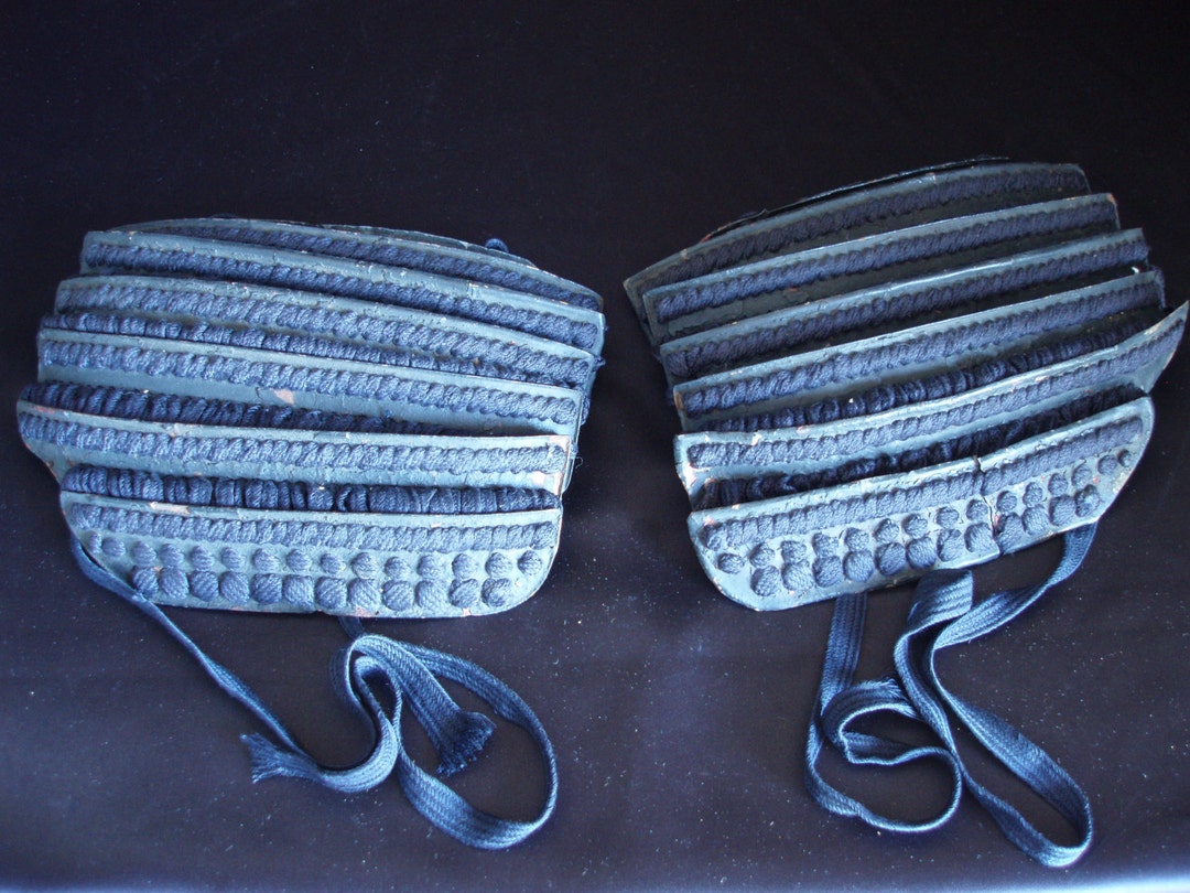 YOROI Shogun Samurai Ninja Armor Upper Arm Protectors Japanese Antiques ...