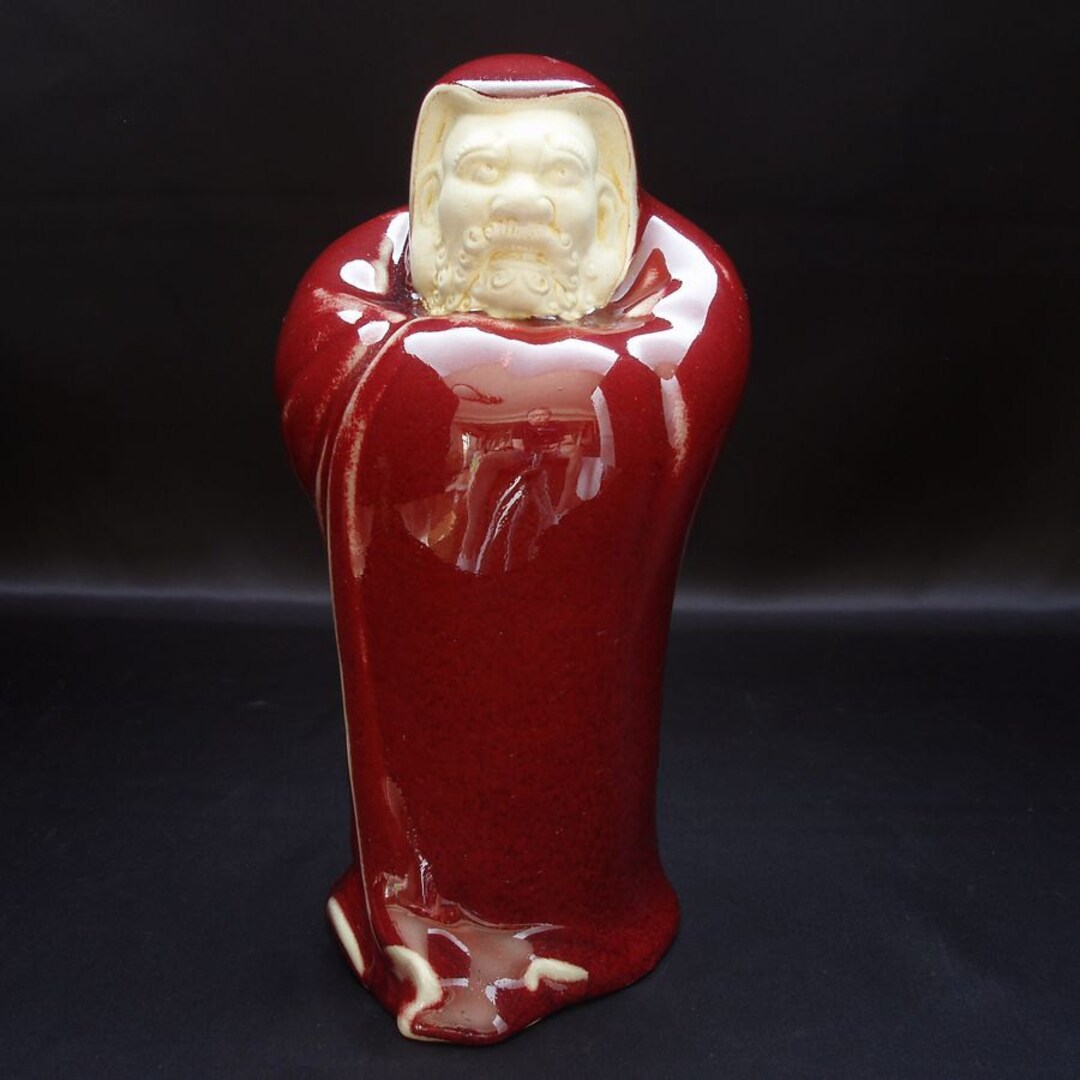 DARUMA Zen Monk Pottery & Porcelain Okimono Statue by KOUYOU W/ Box ...
