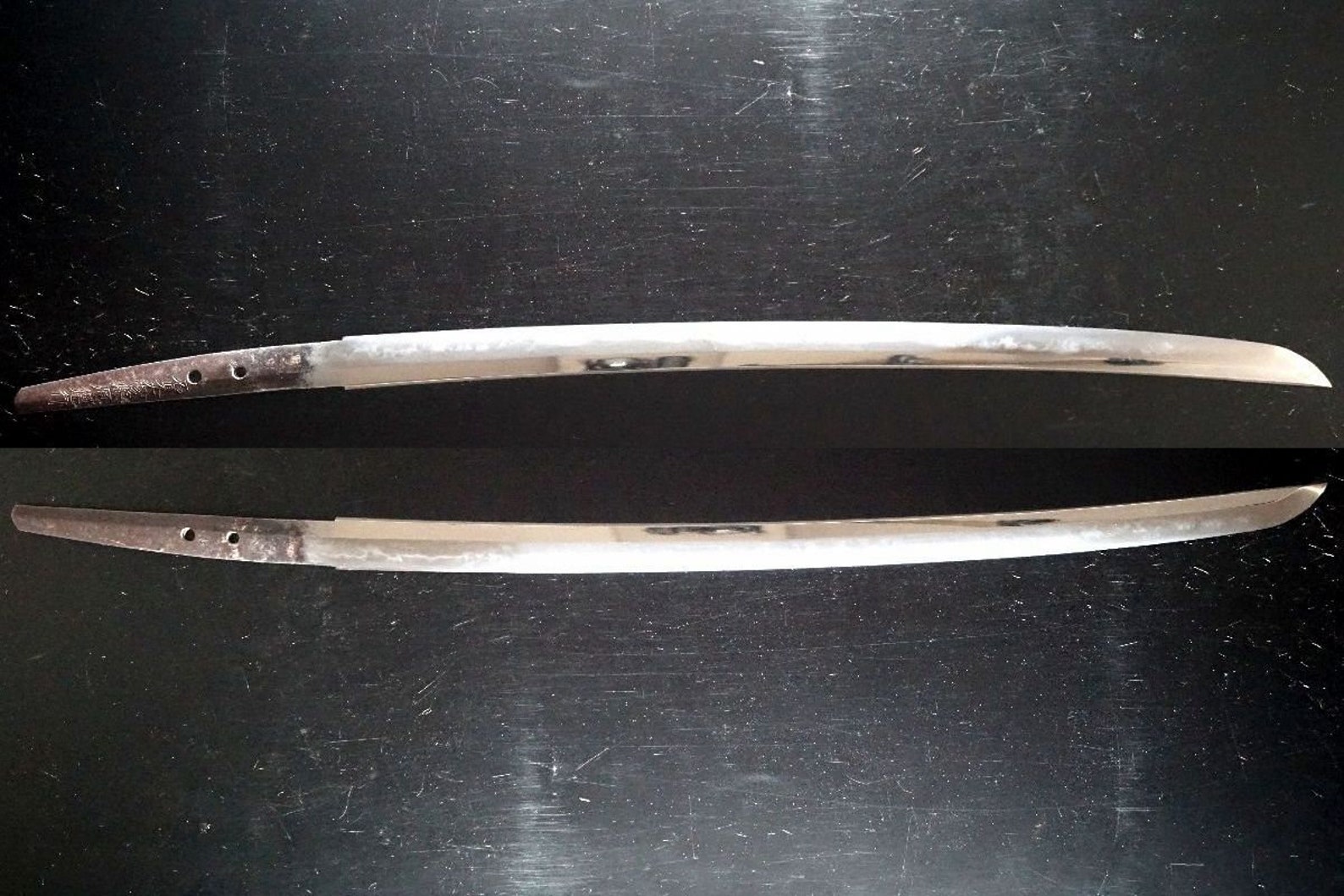 Awesome "hitatsura" Full Temper Patterns: Japanese Samurai Wakizashi ...