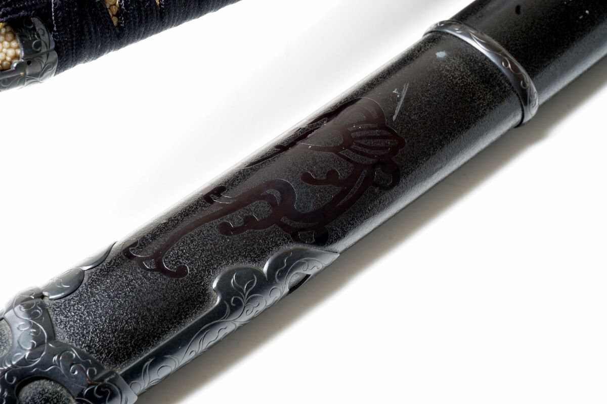 Awesome "hitatsura" Full Temper Patterns: Japanese Samurai Wakizashi ...