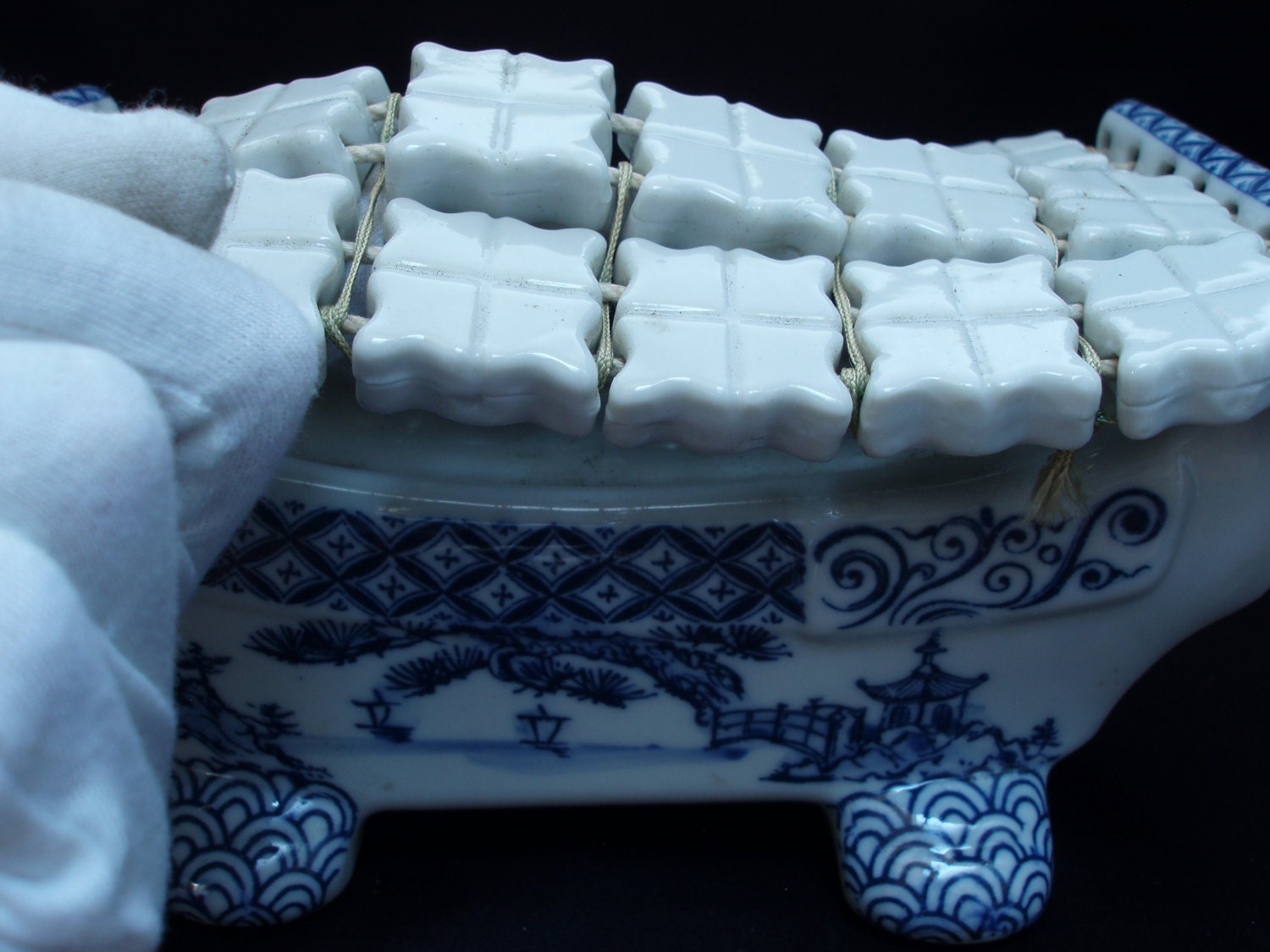 TOUCHIN Chinese Antique Vintage Pottery & Porcelain Pillow - Etsy