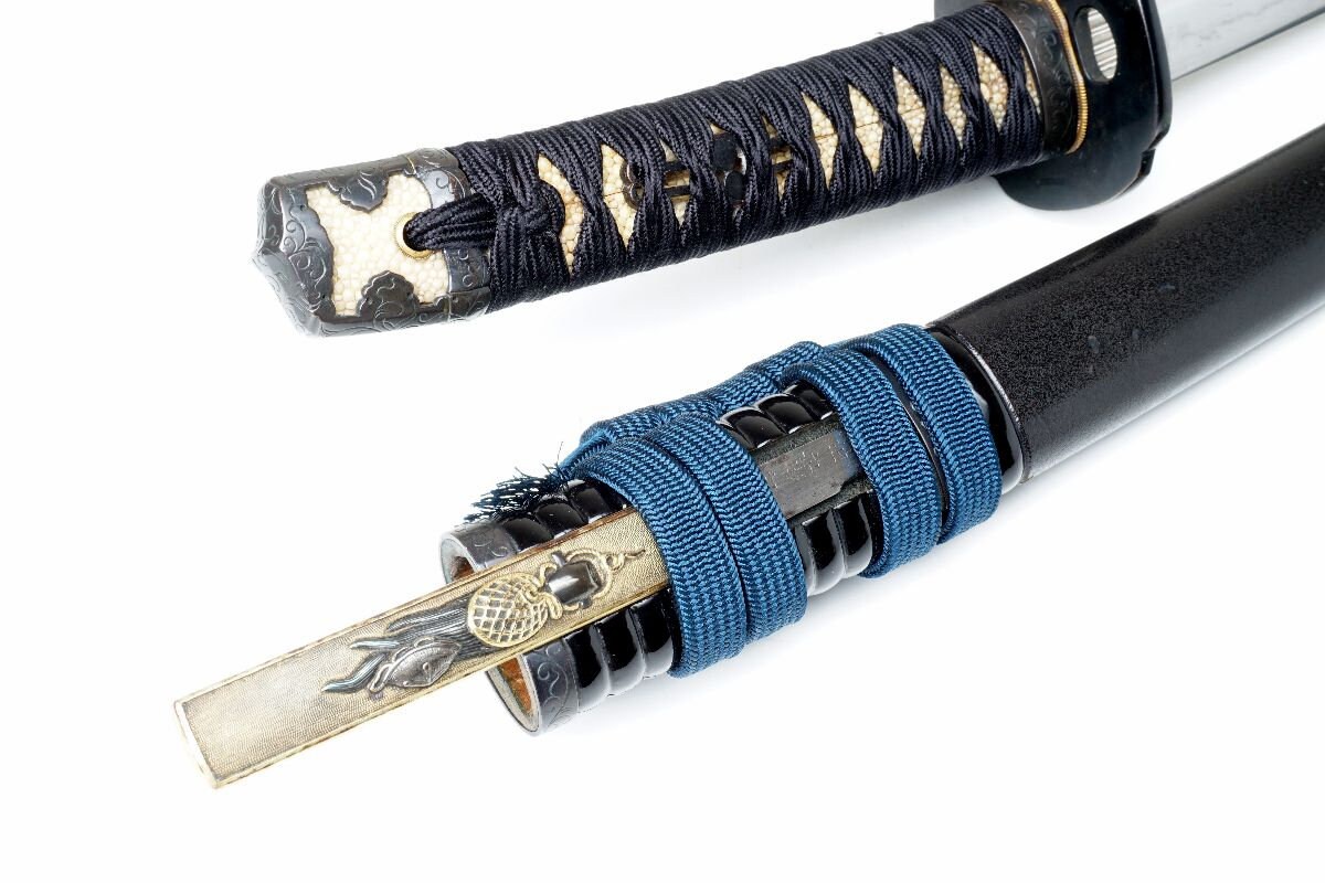 Awesome "hitatsura" Full Temper Patterns: Japanese Samurai Wakizashi ...