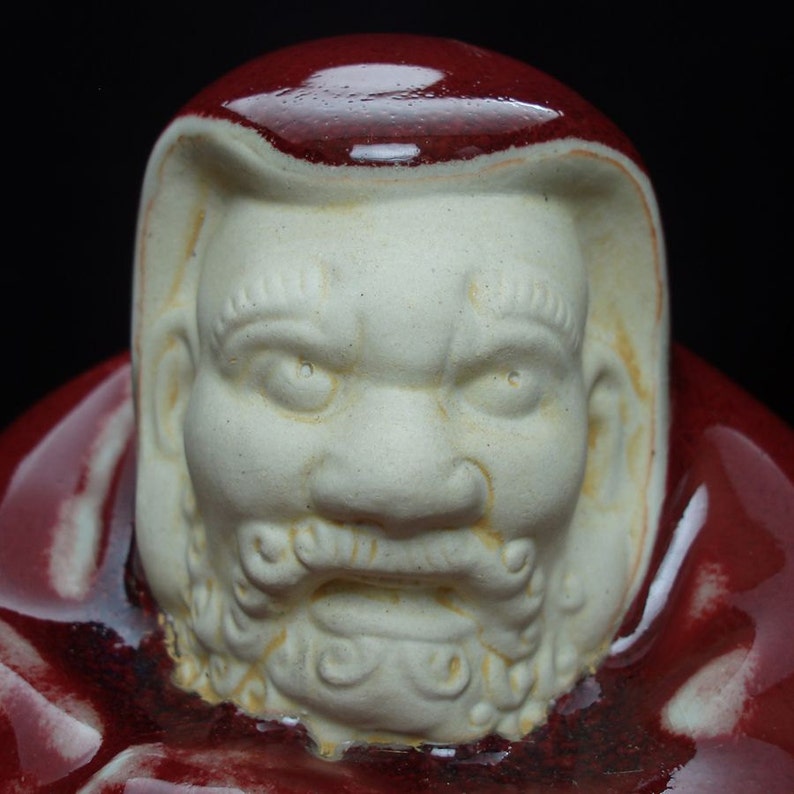 DARUMA Zen Monk Pottery & Porcelain Okimono Statue by KOUYOU - Etsy New ...
