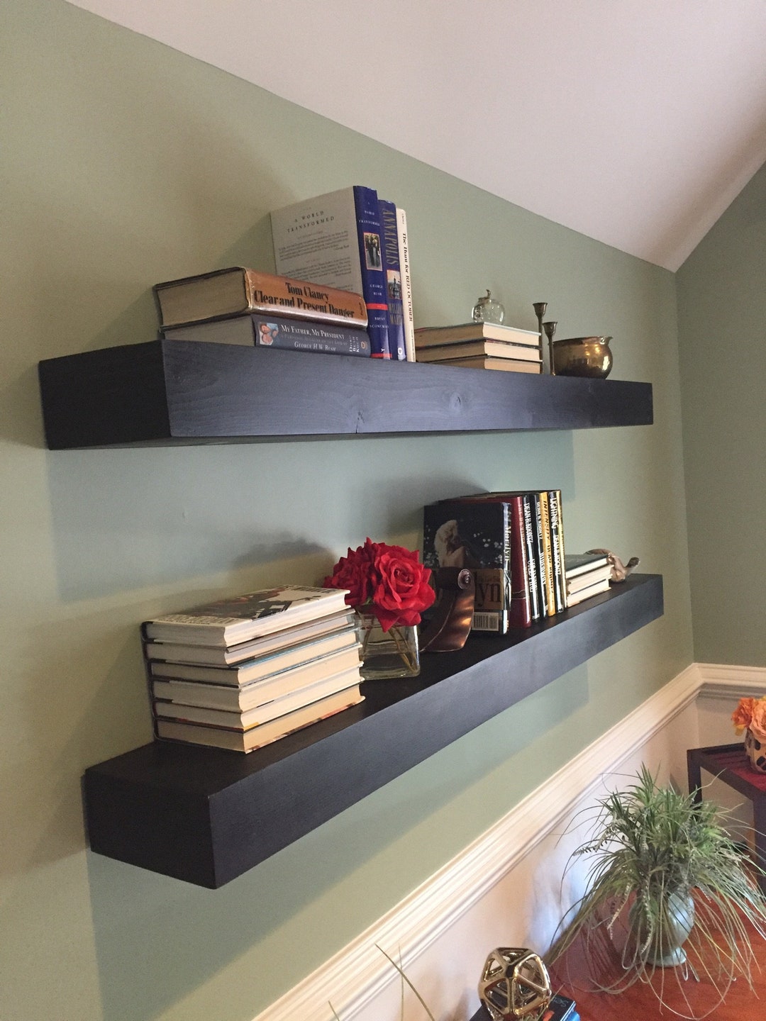 Floating Self, Reclaimed Wood Floating Shelves, Rustic Shelves ...