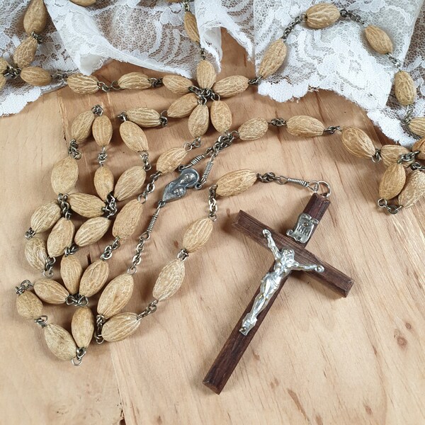 Olive Seed Bead Rosary - Etsy