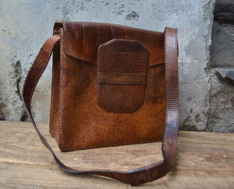 Real Vintage Reptile Bag Reptile Purse Vintage Snake Leather - Etsy