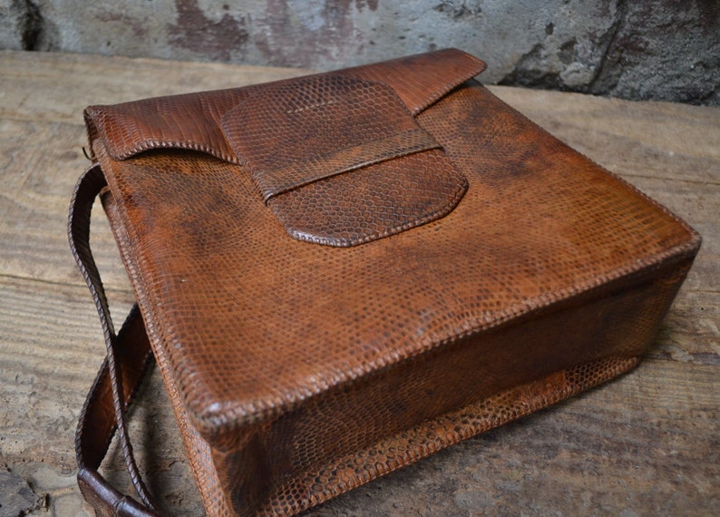 Real Vintage Reptile Bag Reptile Purse Vintage Snake Leather - Etsy