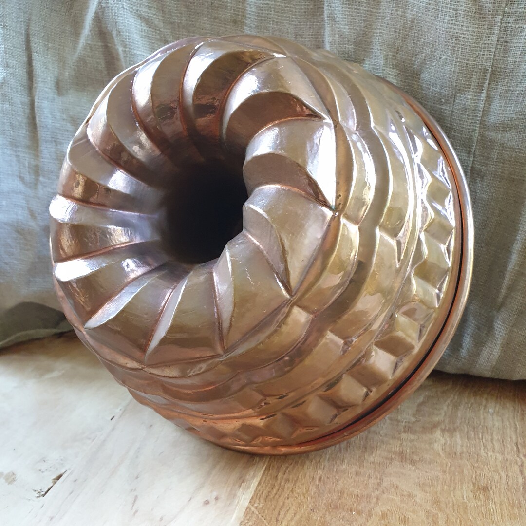 Rare Pudding Molds, Old Copper Form Tower, Holed Copper Cake Mold, Big ...