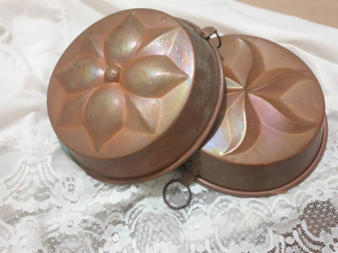 Copper Pudding Molds, Old Copper Molds, Old Copper Forms, Copper Forms ...