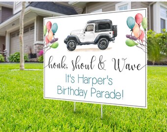 Drive by Birthday Party Sign Social Distancing Party | Etsy