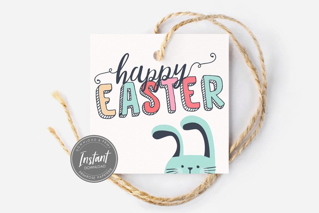 Printable Easter Tag | Easter Basket Tag | Easter Goodie Bag Tag ...