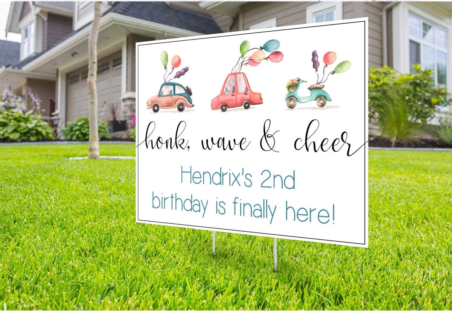 Drive by Birthday Party Sign, Social Distancing Party, Quarantine ...