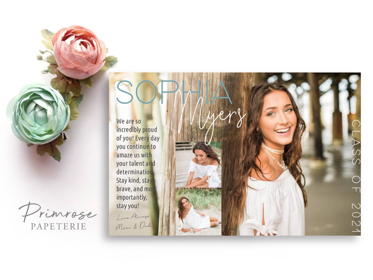 Yearbook Dedication Page Template | Editable Half Page Yearbook Ad ...